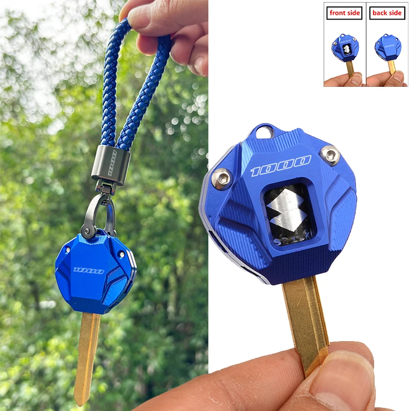 CNC-Motorcycle-Key-Cover-Case-Key-Shell-and-Key-Chain-Keyring-For ...