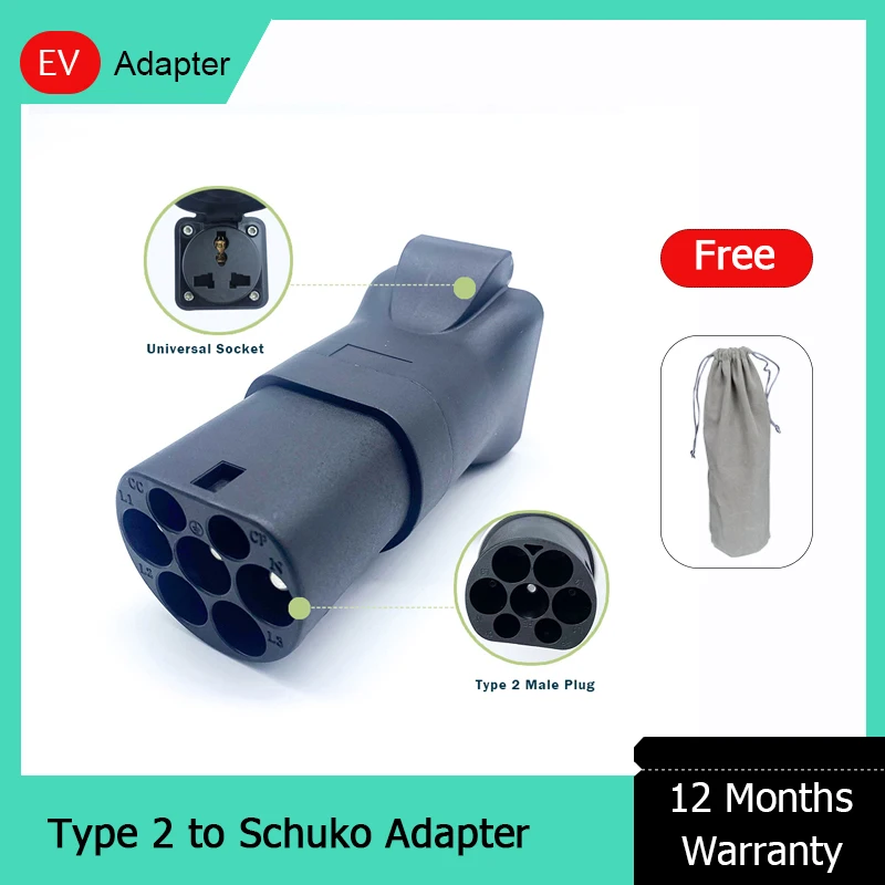 16A-IEC-62196-Type-2-Male-Plug-EV-Charger-to-Schuko-Socket-EVSE-Adapter ...