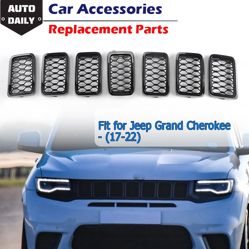 1-Set-Black-Car-Front-Bumper-Insert-Mesh-Grille-Front-Radiator-Inlet ...