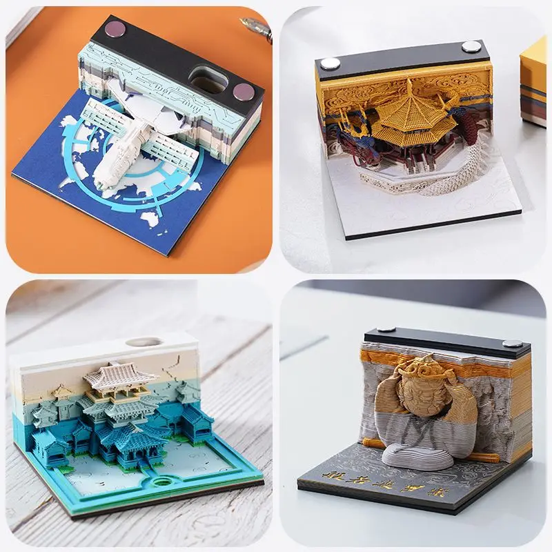 1PCS-Creative-Three-Dimensional-Memo-Pad-Paper-Sculpture-Model-Mini ...
