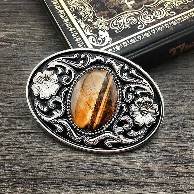 American-Western-Cowboy-Turquoise-Tiger-Eye-Abalone-Shell-Pattern-Stone ...