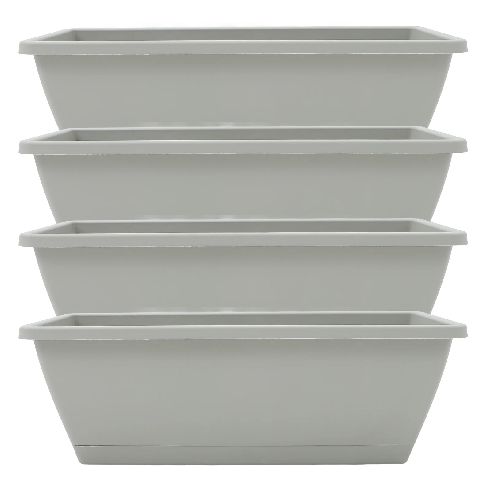 4-Sets-Balcony-Planting-Pot-Rectangular-Flower-Planter-Large-Nursery ...