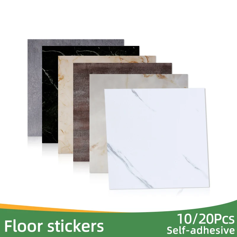 10/pcs of PVC Imitation Marble Floor Stickers Self-adhesive Wall ...