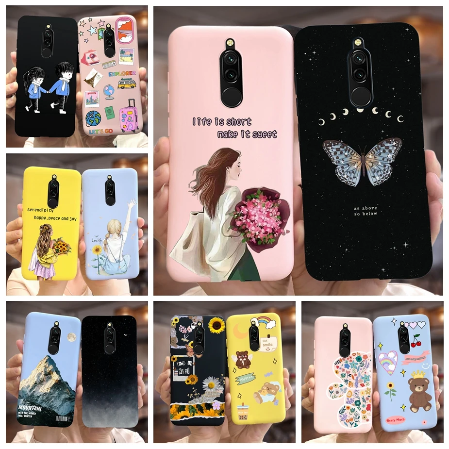 For Xiaomi Redmi 8 Case Redmi 8A Stylish Candy Painted Cover Soft ...