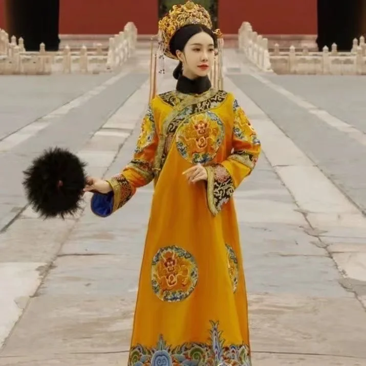 Palace-Style-Hanfu-Dress-Qing-Dynasty-Empress-s-JIFU-Lucky-Costume ...
