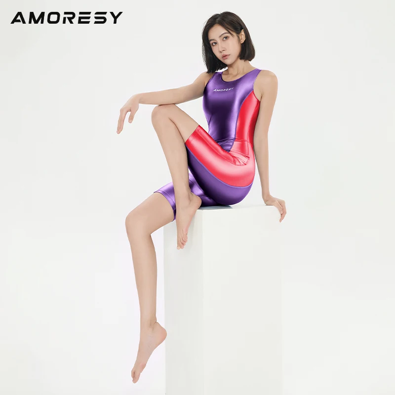 AMORESY-Polyhymnia-series-color-blocking-high-elastic-luster-shiny ...