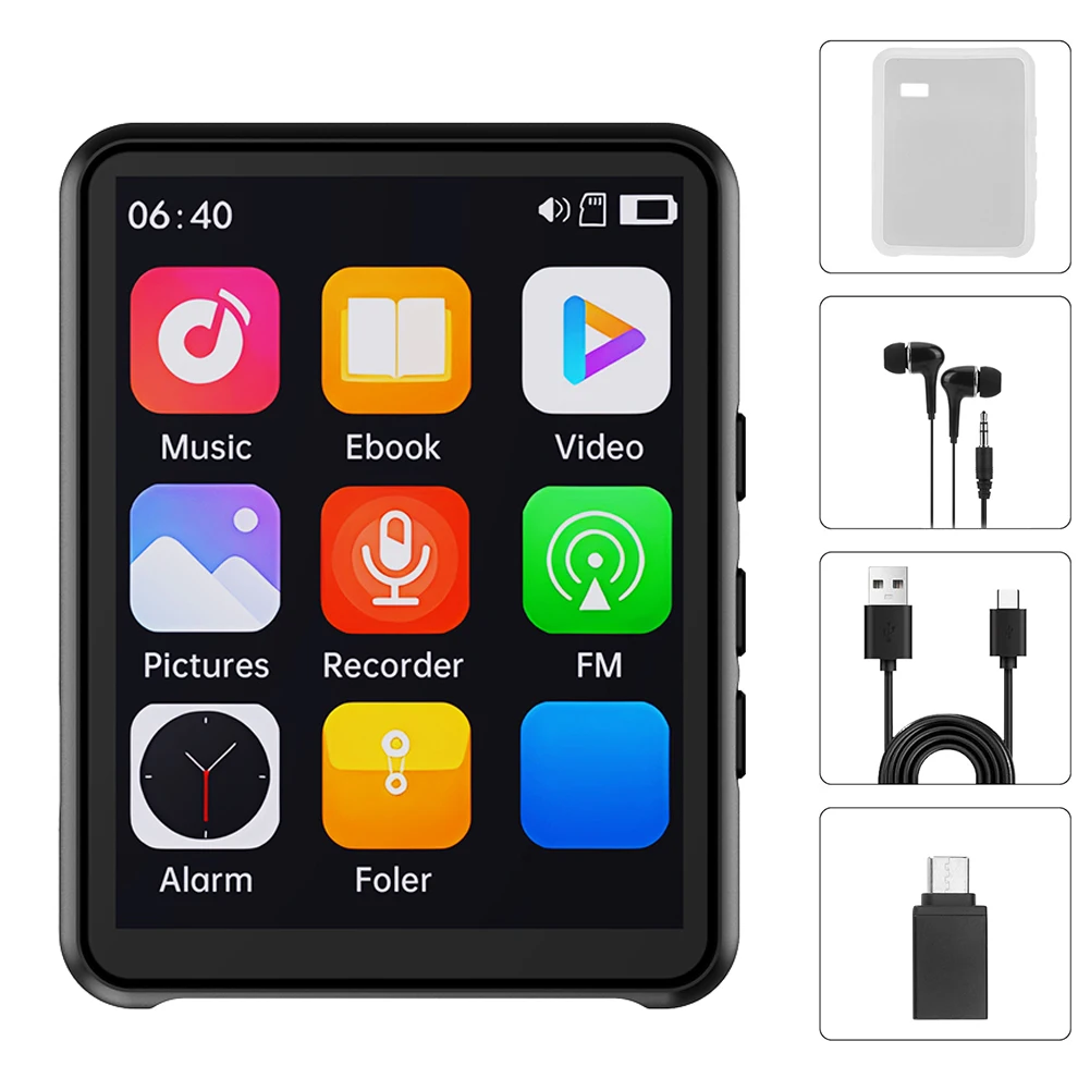 HiFi-MP3-Player-FM-Radio-Bluetooth-Music-Vedio-Player-USB-C-Charging ...