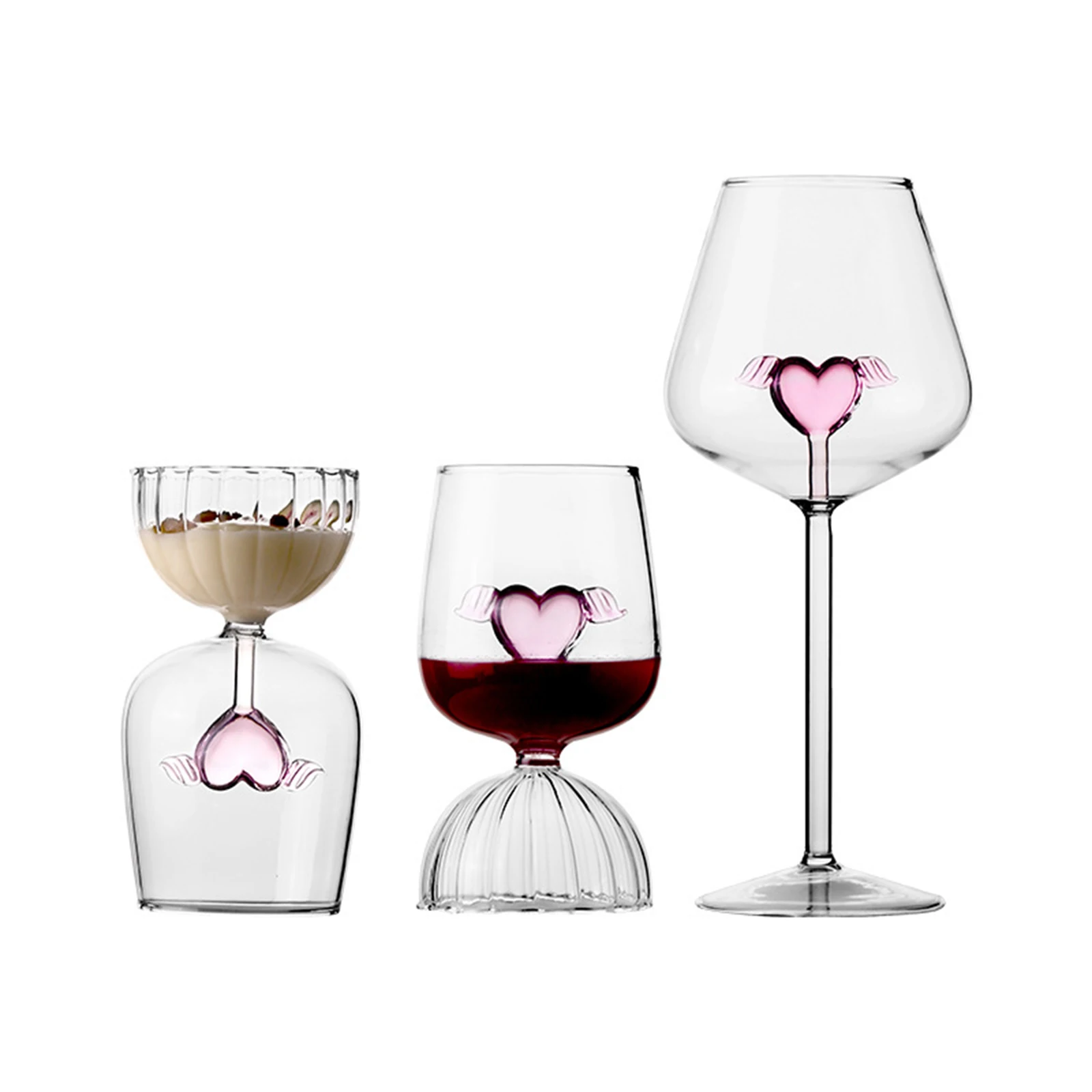 Heart-Shape-Cocktail-Glass-Wine-Cup-350-500ml-Red-Wine-Champagne ...