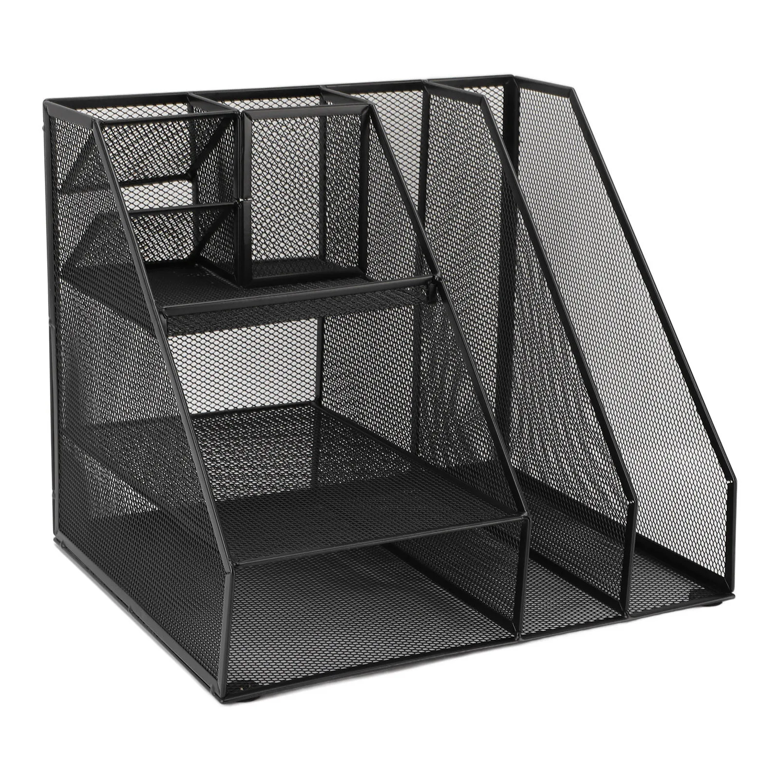 Metal Mesh Desktop Organizer Rugged Multifunctional File Document ...