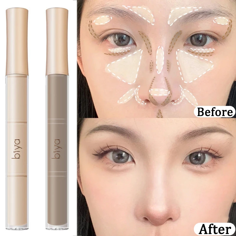 Matte Highgloss Stick Repair Volume Pen Liquid 3D Nose Shadow Concealer ...