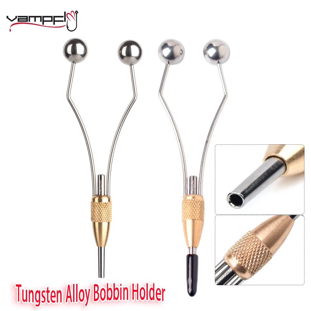 Tungsten alloy Bobbin Holders Bullet Head Brass Knob Fishing Fly Hook ...
