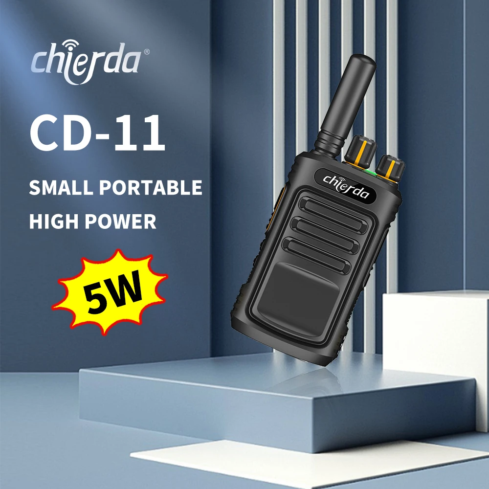Chierda CD11 walkie talkie Real 5W ham radio comunicador PTT 5KM long ...