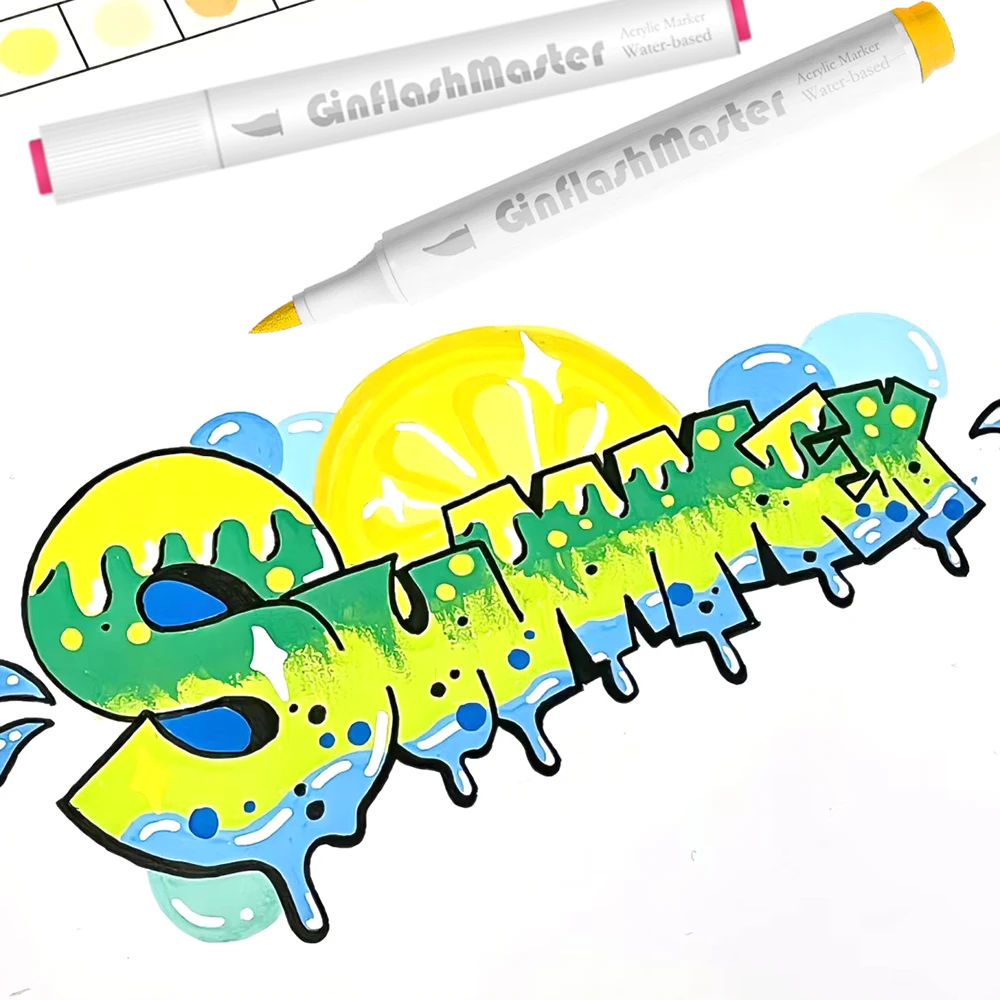 Ginflash-Multifuncional-imperme-vel-Pintura-Caneta-Marcador-escova ...