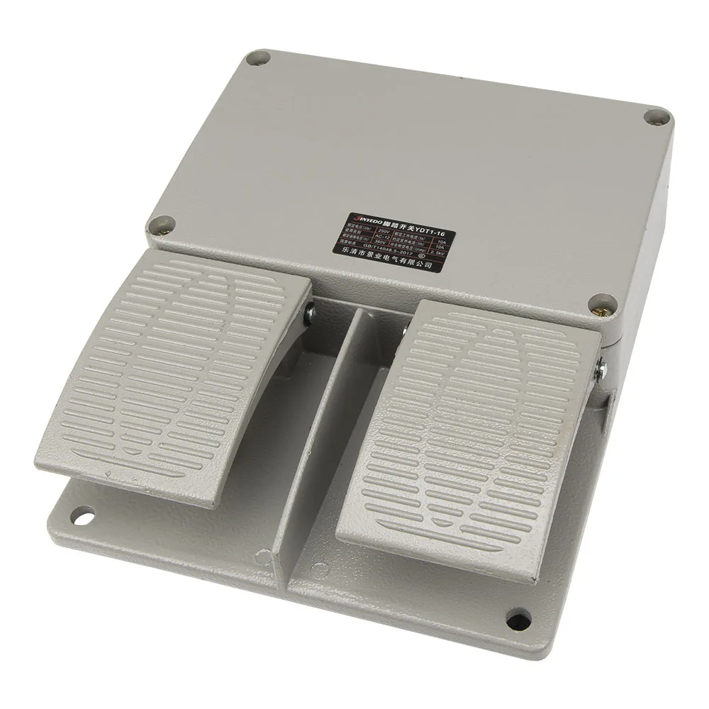 YDT1-16 aluminum case double pedal foot switch silver contact treadle ...