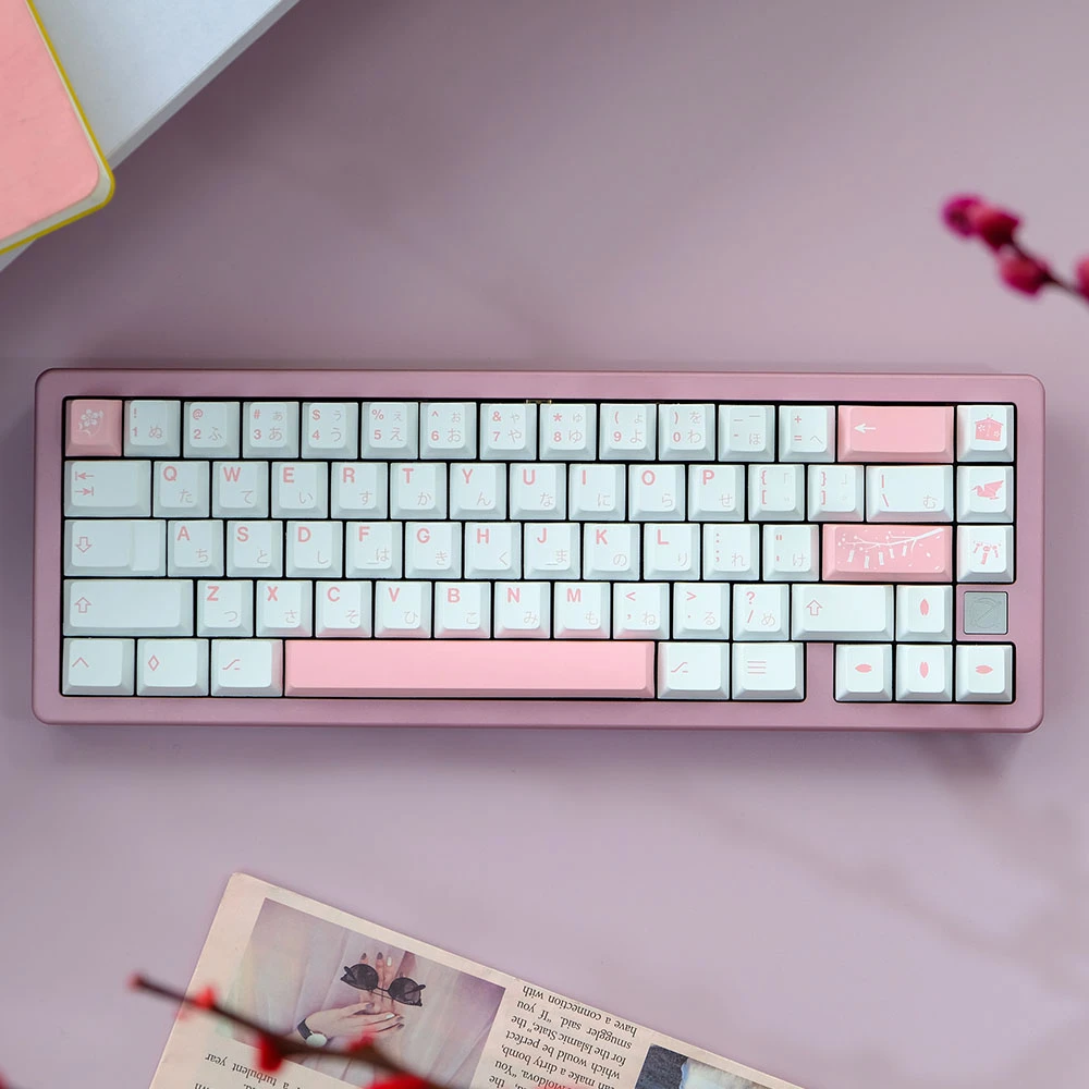 Cherry Blossoms Design Cherry Profile PBT Keycap For Cherry Mx Gateron ...