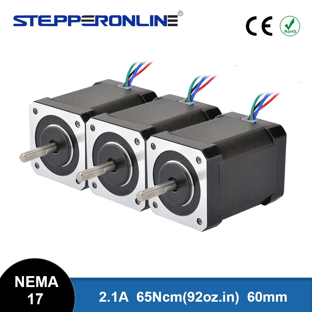 STEPPERONLINE-Nema-17-Stepper-Motor-65Ncm-2-1A-60mm-4-lead-Nema17-Step ...