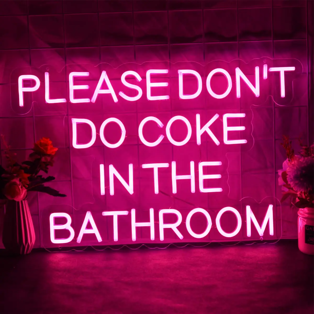 Please Dont Coke Bathroom Light | Please Coke Bathroom Sign | Neon ...