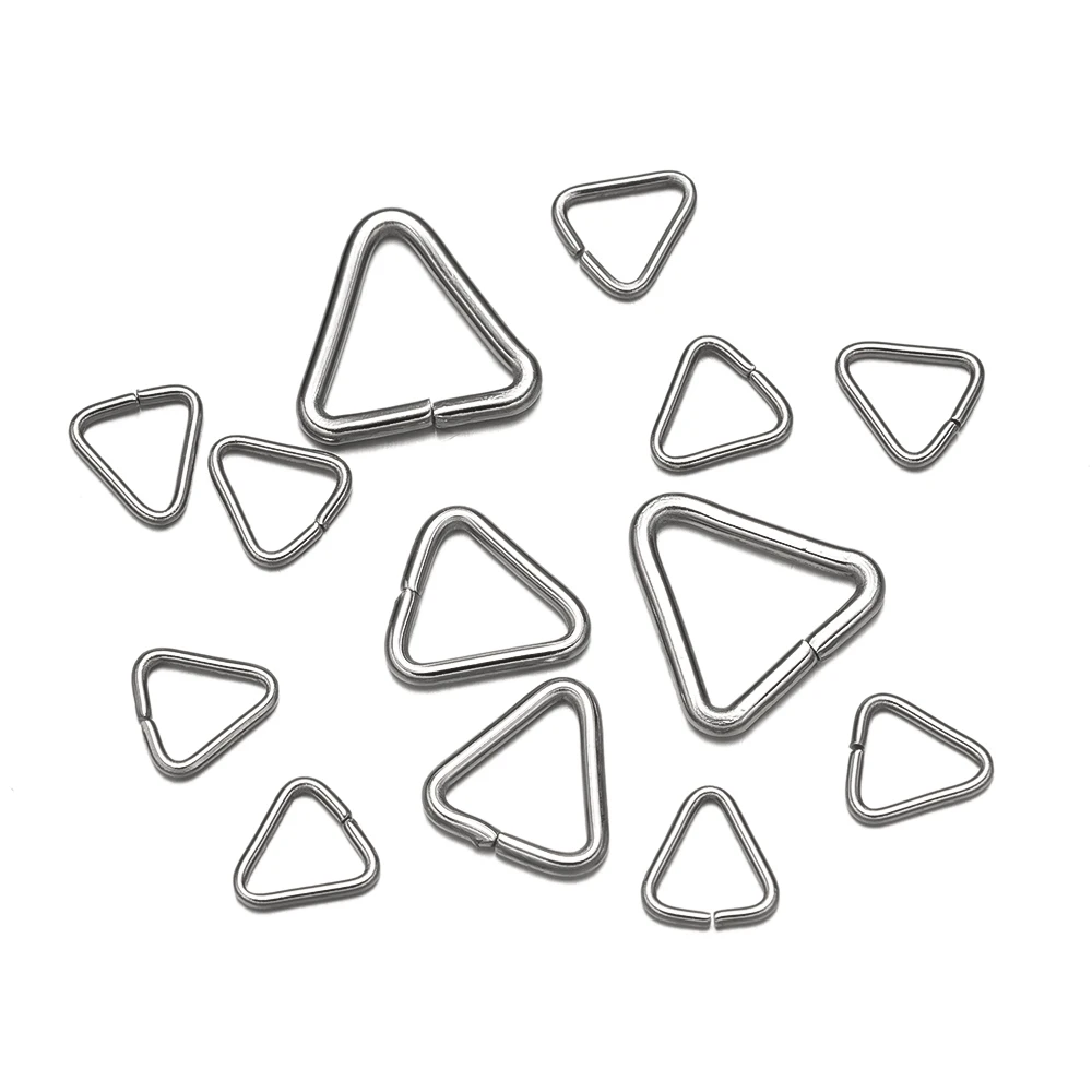 100-pcs-6-7-8-10mm-Stainless-Steel-Triangle-Closed-Ring-Bail-Pinch ...
