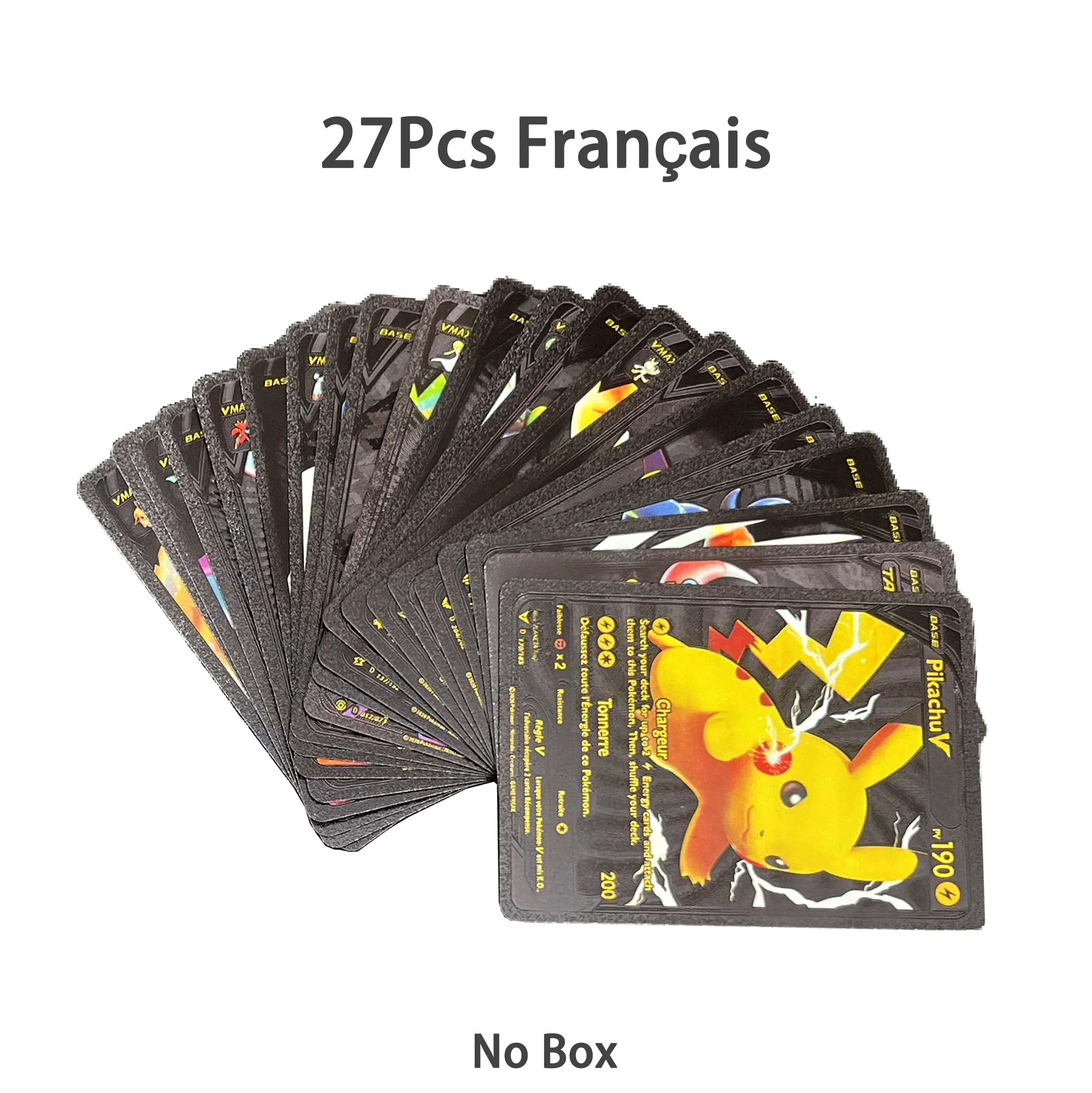 27-110Pcs Gold Foil Card VMAX GX Cards Pikachu English French German ...