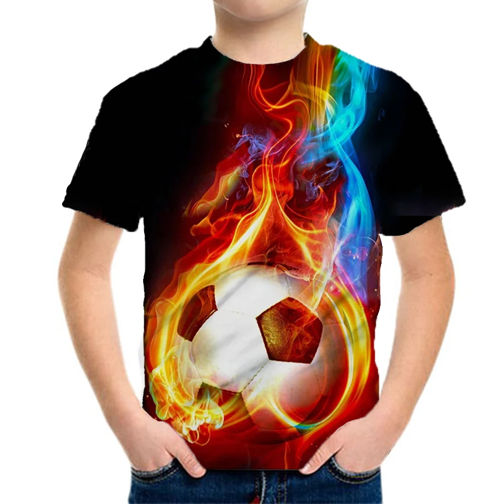 Clothes for Boy Child T Shirt Summer Tops Children Sport Football ...