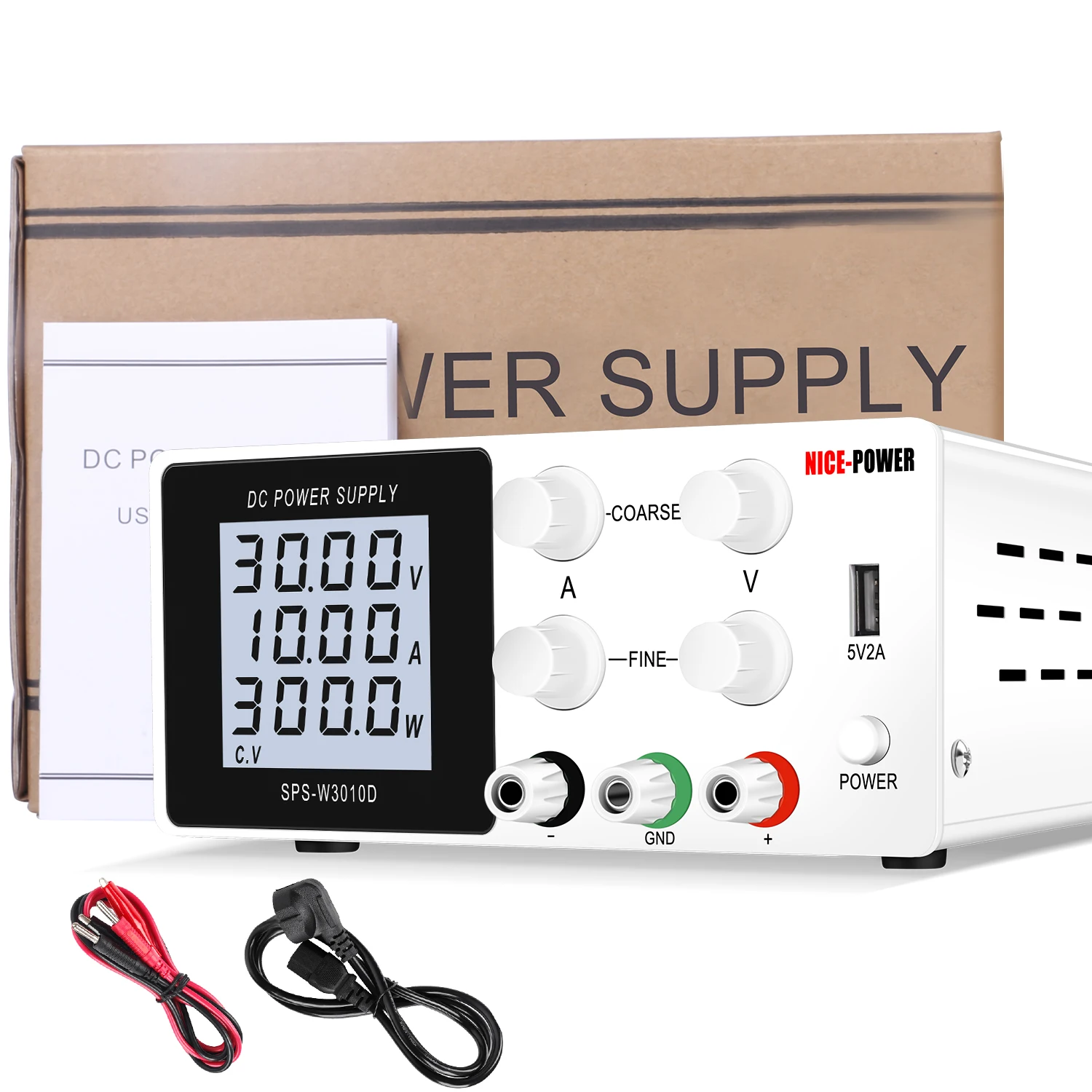 Adjustable-DC-Power-Supply-30V-10A-Lab-Power-Supply-300W-Voltage ...