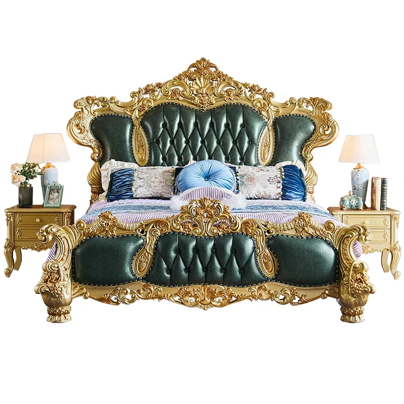 Luxury-European-King-Size-Bed-Frame-Large-Master-Sleeping-Design-Bed ...
