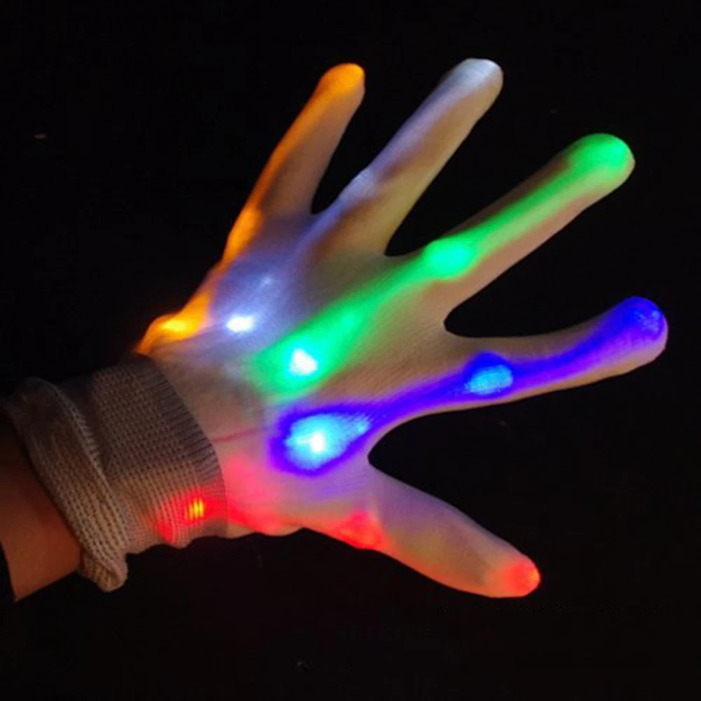 Single-LED-Glove-7-Color-Changing-LED-Finger-Gloves-Finger-Light ...