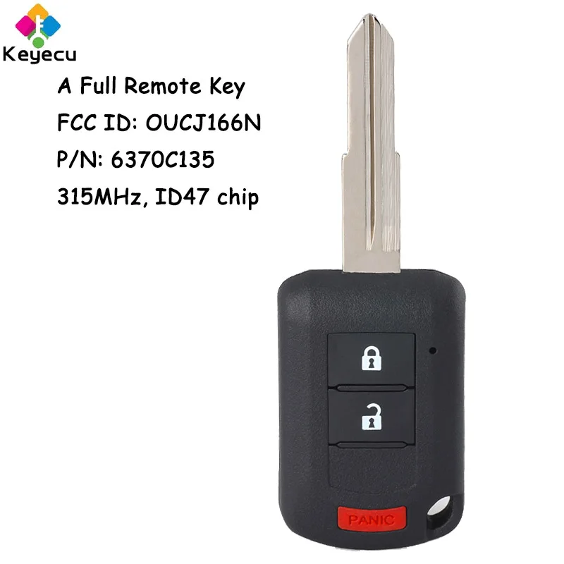 KEYECU-Remote-Head-Car-Key-With-2-1-3-Buttons-315MHz-ID47-Chip-for ...
