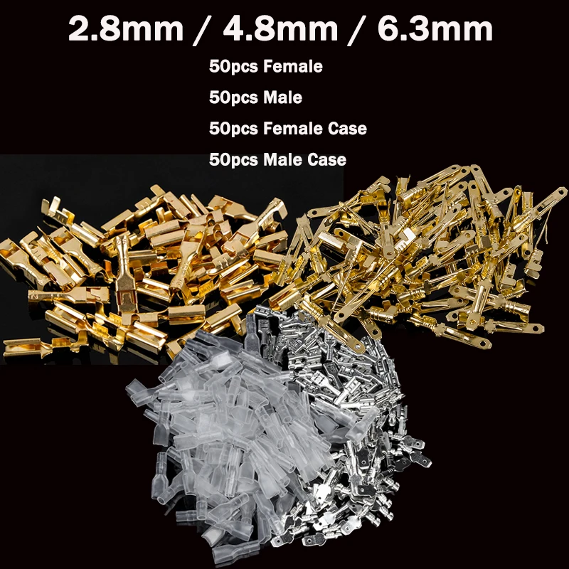 200pcs-100paris-2-8mm-4-8mm-6-3mm-Female-Male-Spade-Crimp-Terminals ...