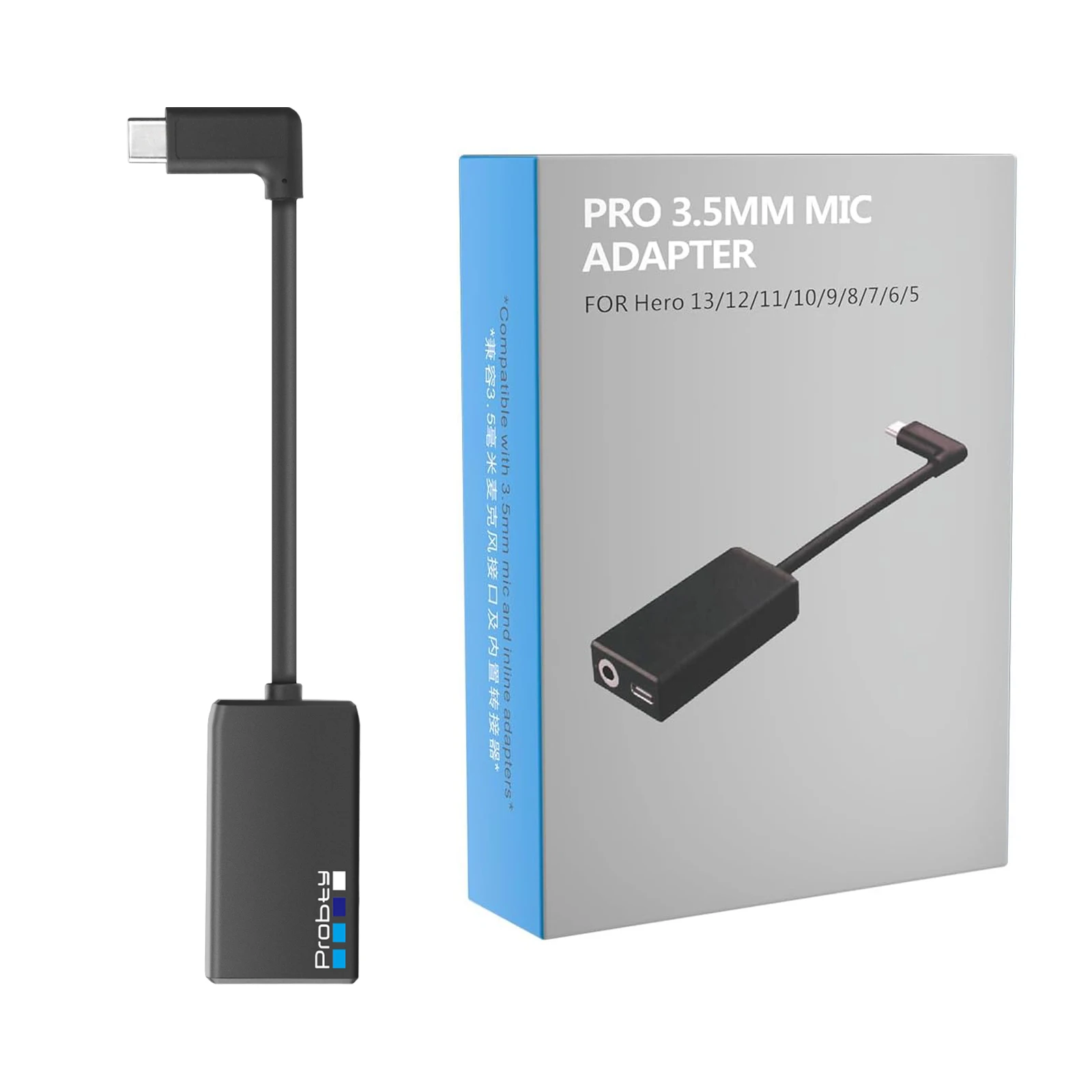 Para GoPro Pro Adaptador de micrófono de 3,5 mm para GoPro Hero 13/12 ...