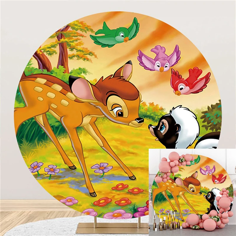 Disney-Circle-Background-Bambi-Thumper-Flower-Birthday-Party-Decoration ...