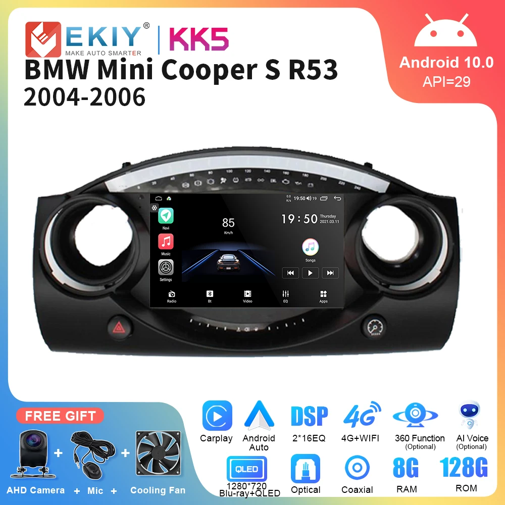 EKIY-KK5-Android-Auto-Auto-Radio-F-r-BMW-Mini-Cooper-S-R53-2004-2006 ...