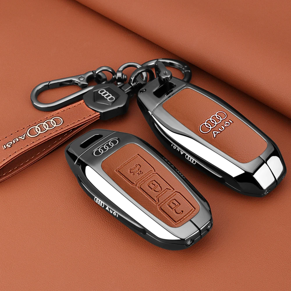 Leather Shape Car Remote Control Key Case Shell Protective Shell Buckle ...
