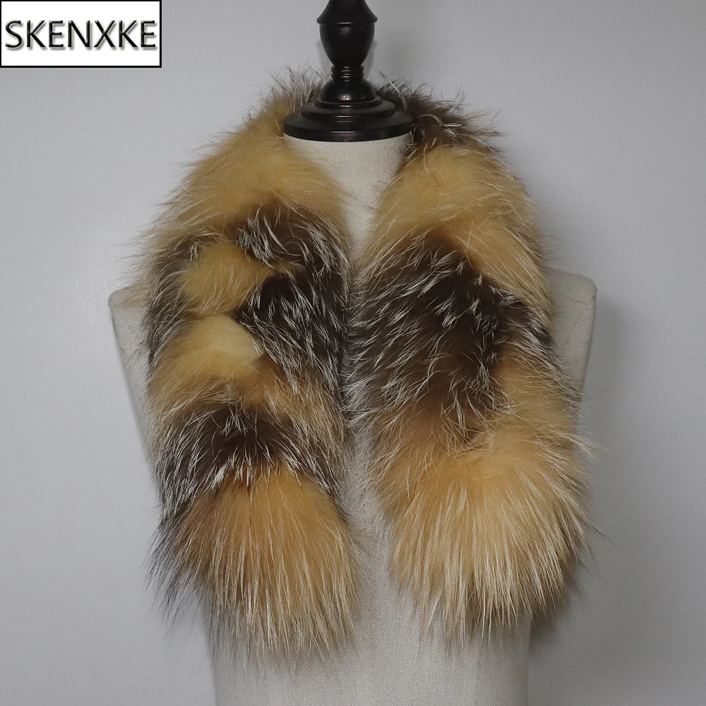 New Women Winter 100% Real Fox Fur Scarf Outdoor Keep Warm Thick ...