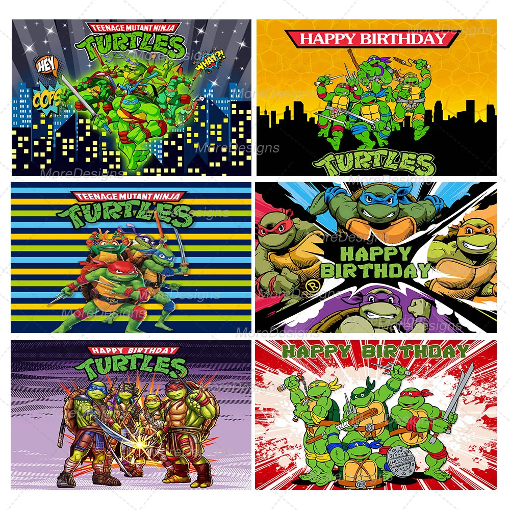 Teenage-Mutant-Ninja-Turtles-Backdrop-Boys-Birthday-Party-Tortoise-Hero ...