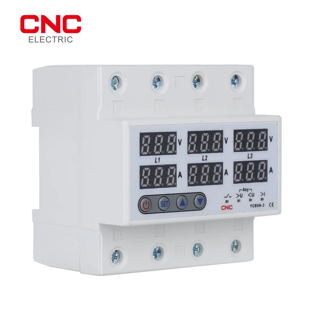 Cnc Din 3 Fázis Feszültség Relé 3P+N Voltmérő Ampermérő A Monitor ...