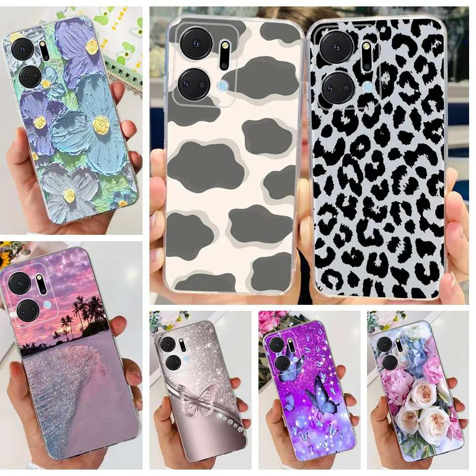 Case For Honor X7a Cover Rky-lx2 Soft Silicone Fashion Back Case Covers ...