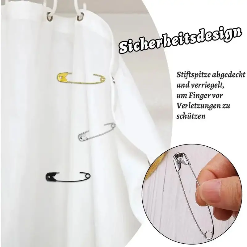 150pcs-box-4-Sizes-Metal-Safety-Pins-Rust-Resistant-Brooch-Sets-for ...