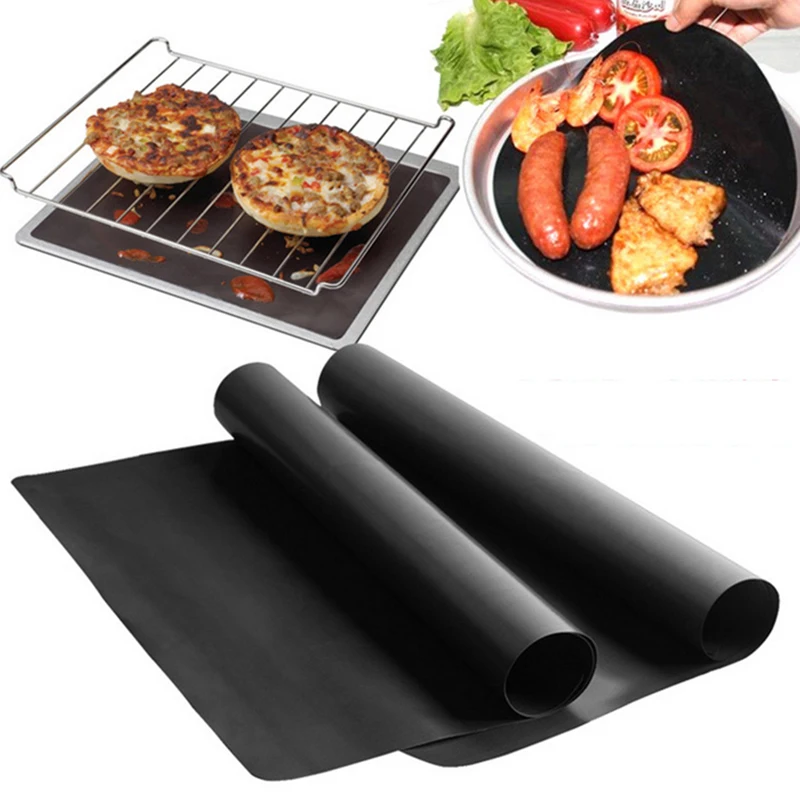 BBQ Grill Mat Reusable Pad 60x40cm Non stick Baking Mat Cooking ...