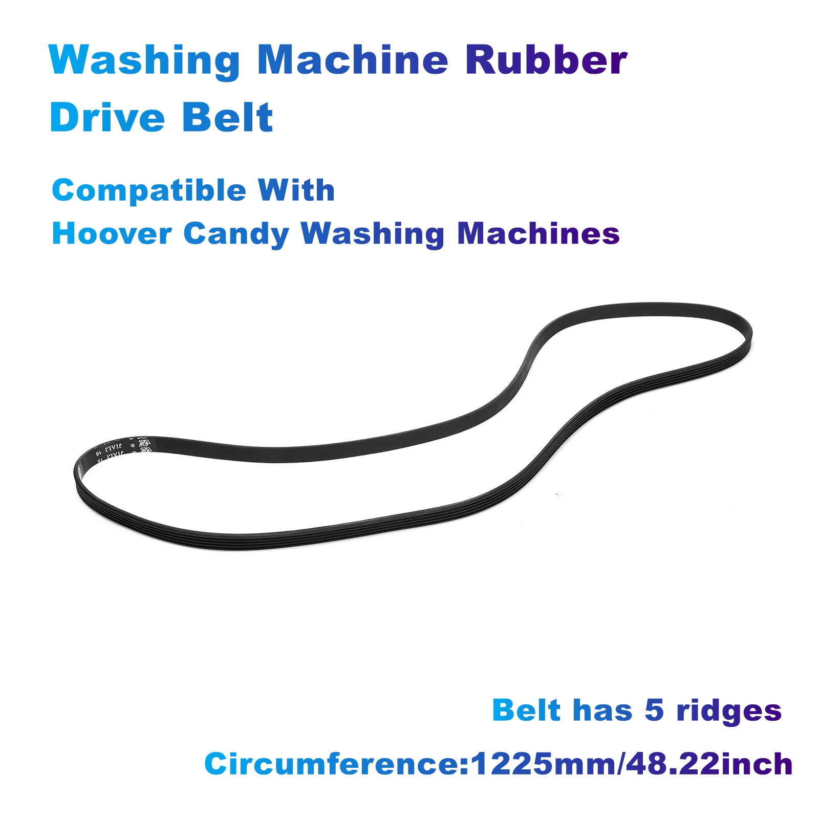 Washing Machine Rubber Drive Belt(5EPJ1225)Circumference 1225mm ...
