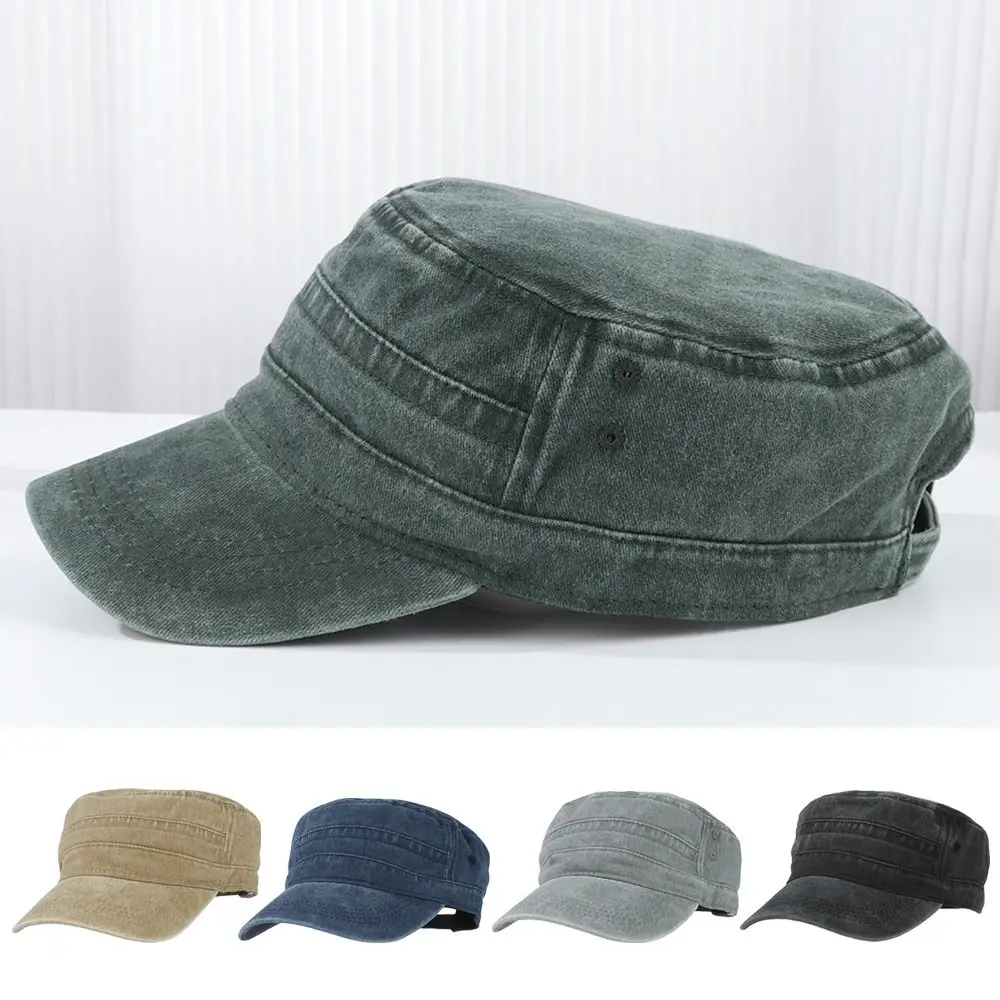 Big Head Man Large Size Pure Cotton Army Flat Cap Outdoors Baseball Cap ...