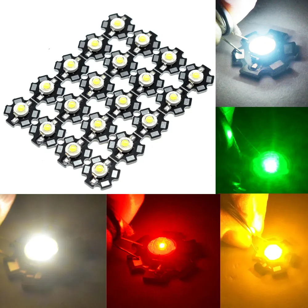 10x 1w High Power Led White /warm White Chip Beads Lamp Chip For Diy ...