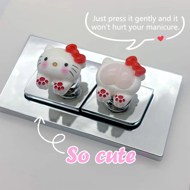 Sanrio-Toilet-Presser-Hello-Kitty-Toilet-Press-Button-Bathroom-Water ...