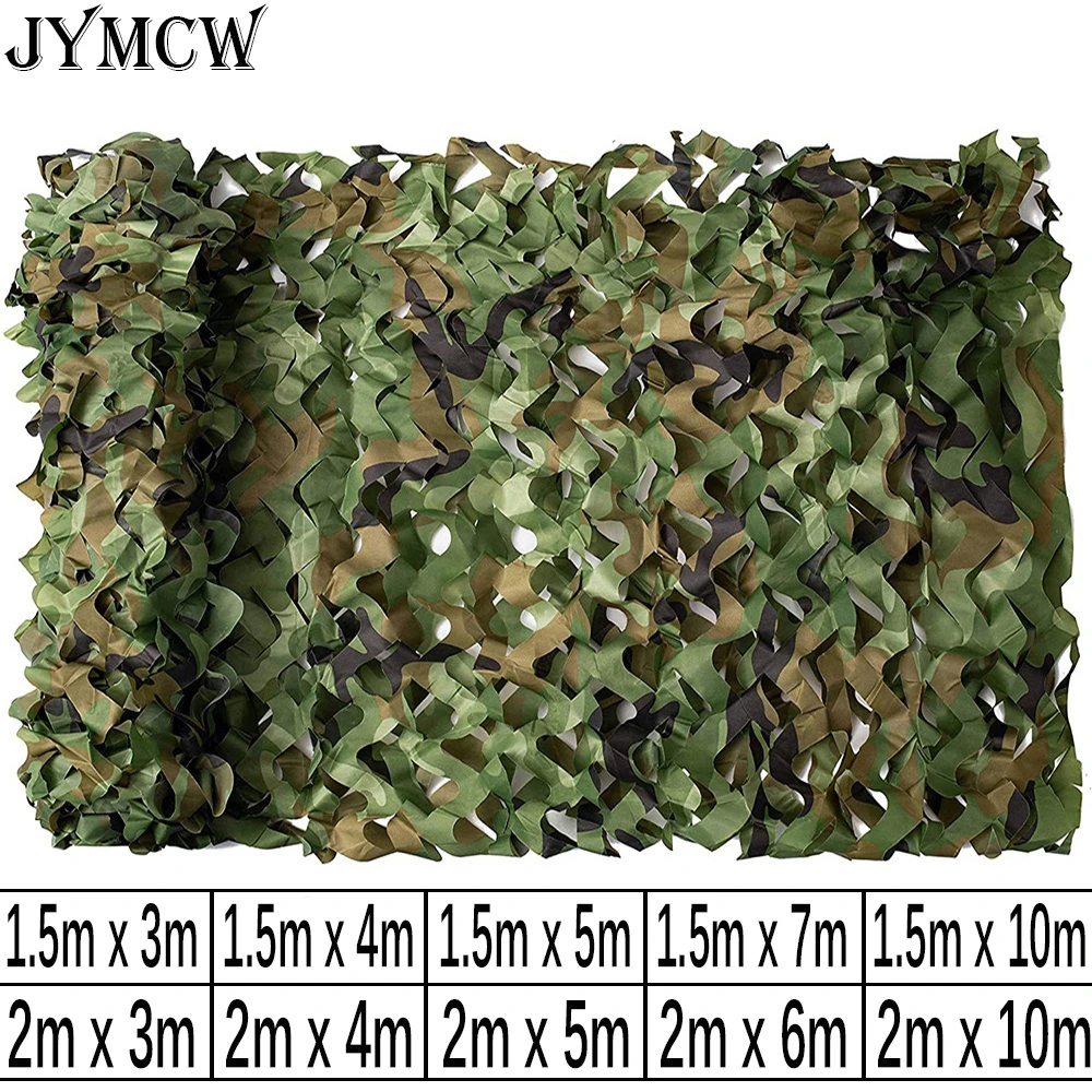 1.5x3m /2x10m Hunting Military Camouflage Nets Woodland Army Training ...
