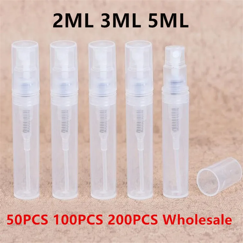 10/100/200pcs 2ml 5ml Plastic Perfume Bottle Refillable Spray Bottle ...