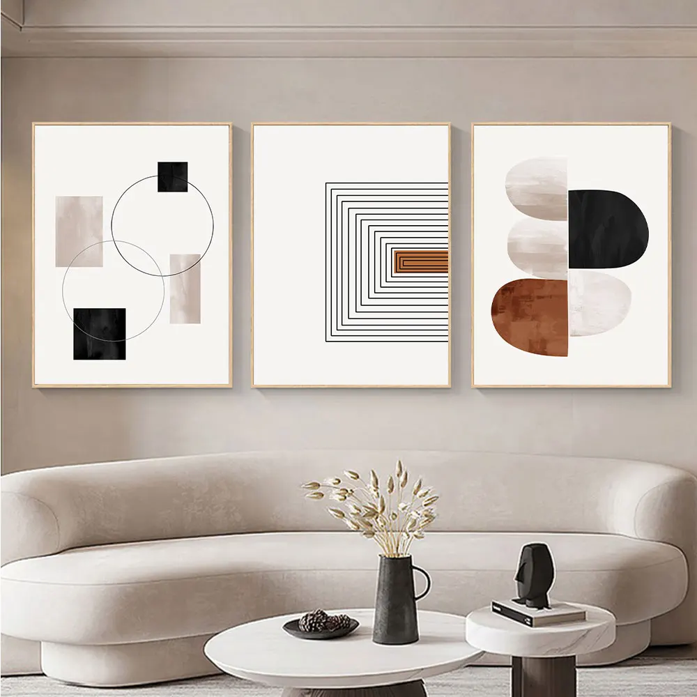 White-Black-Line-Art-Canvas-Prints-Geometry-Abstract-Wall-Art ...