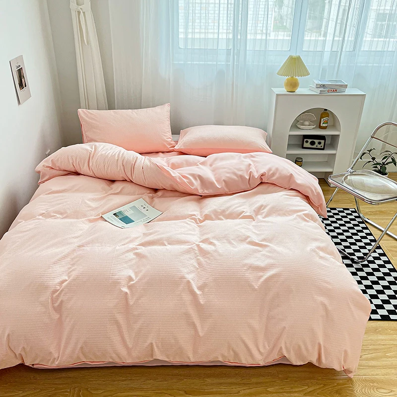 Solid-Color-Bedding-Set-High-Quality-Skin-Friendly-Fabric-Duvet-Cover ...
