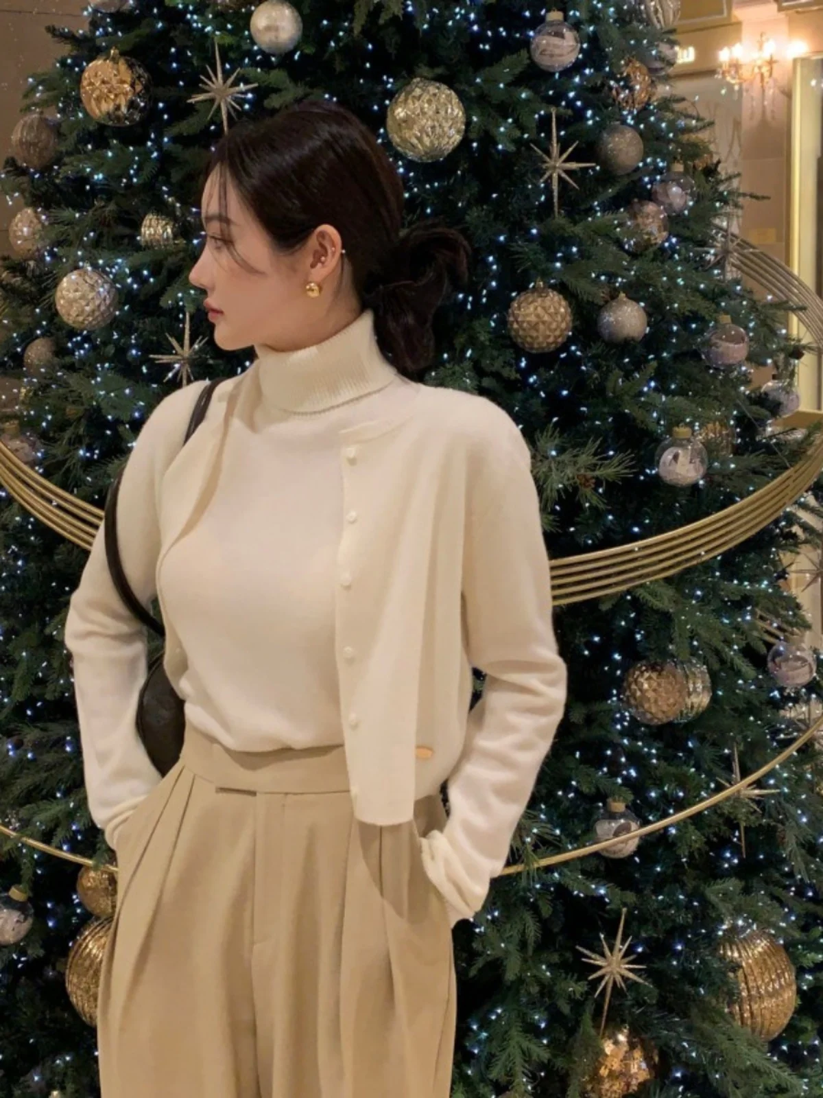 French-sle-Advanced-Sense-Short-sleeve-Turtleneck-sweater-Women-Chic ...