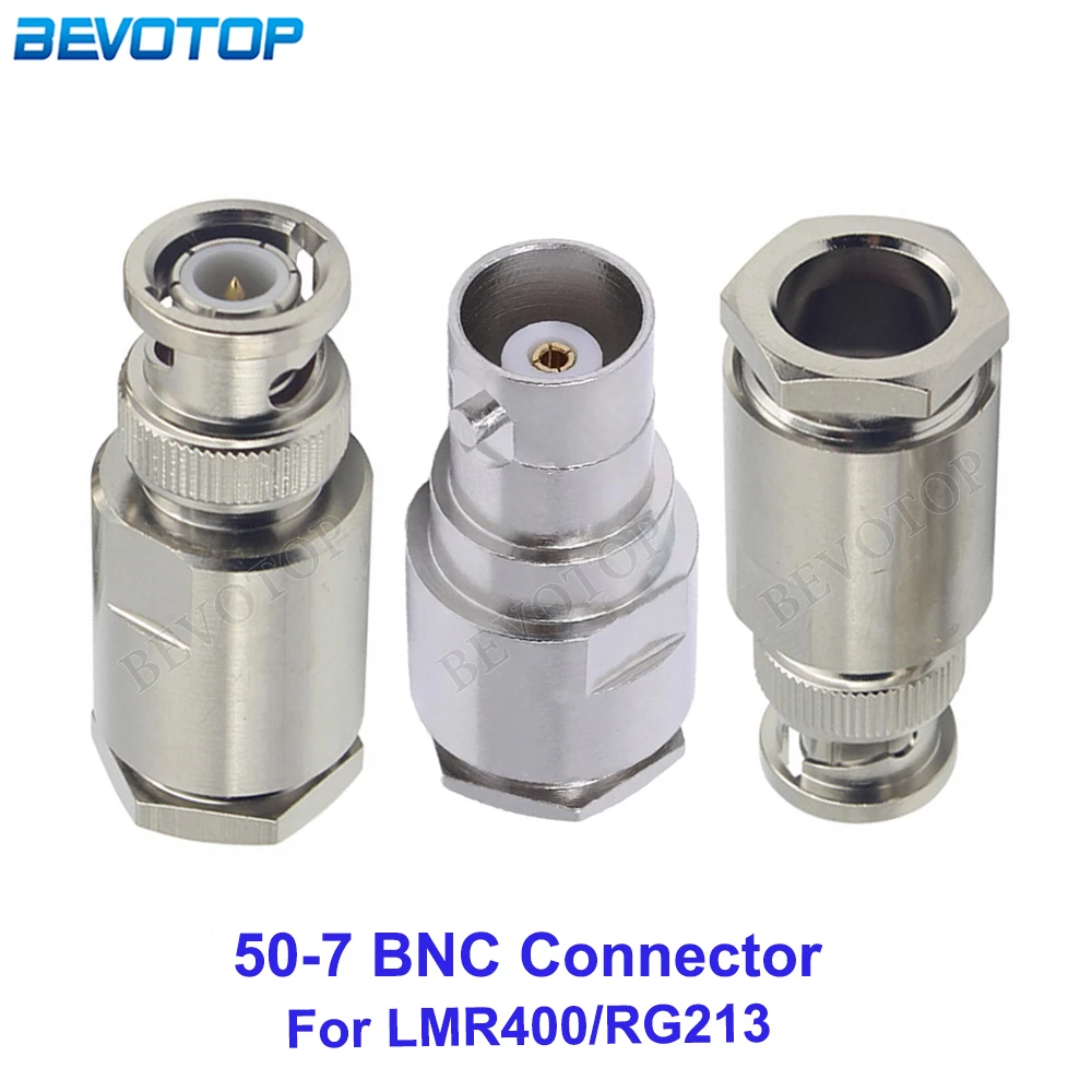 10Pcs/Lot BNC Male/BNC Female 50-7 BNC RF Coax Connector Mount for ...