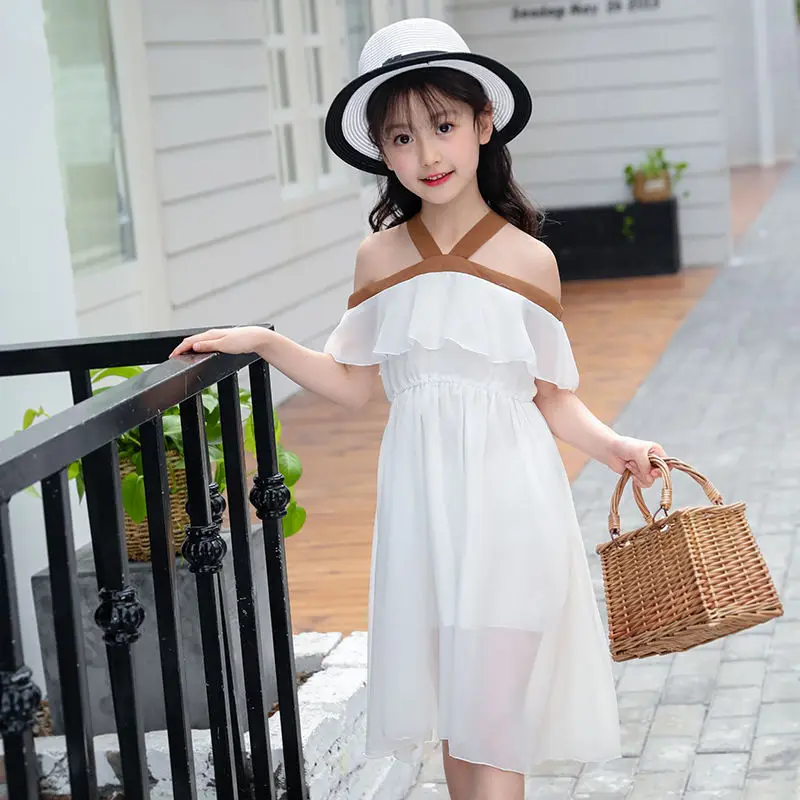 Verão crianças vestido para meninas 12 anos de idade chiffon vestidos ...